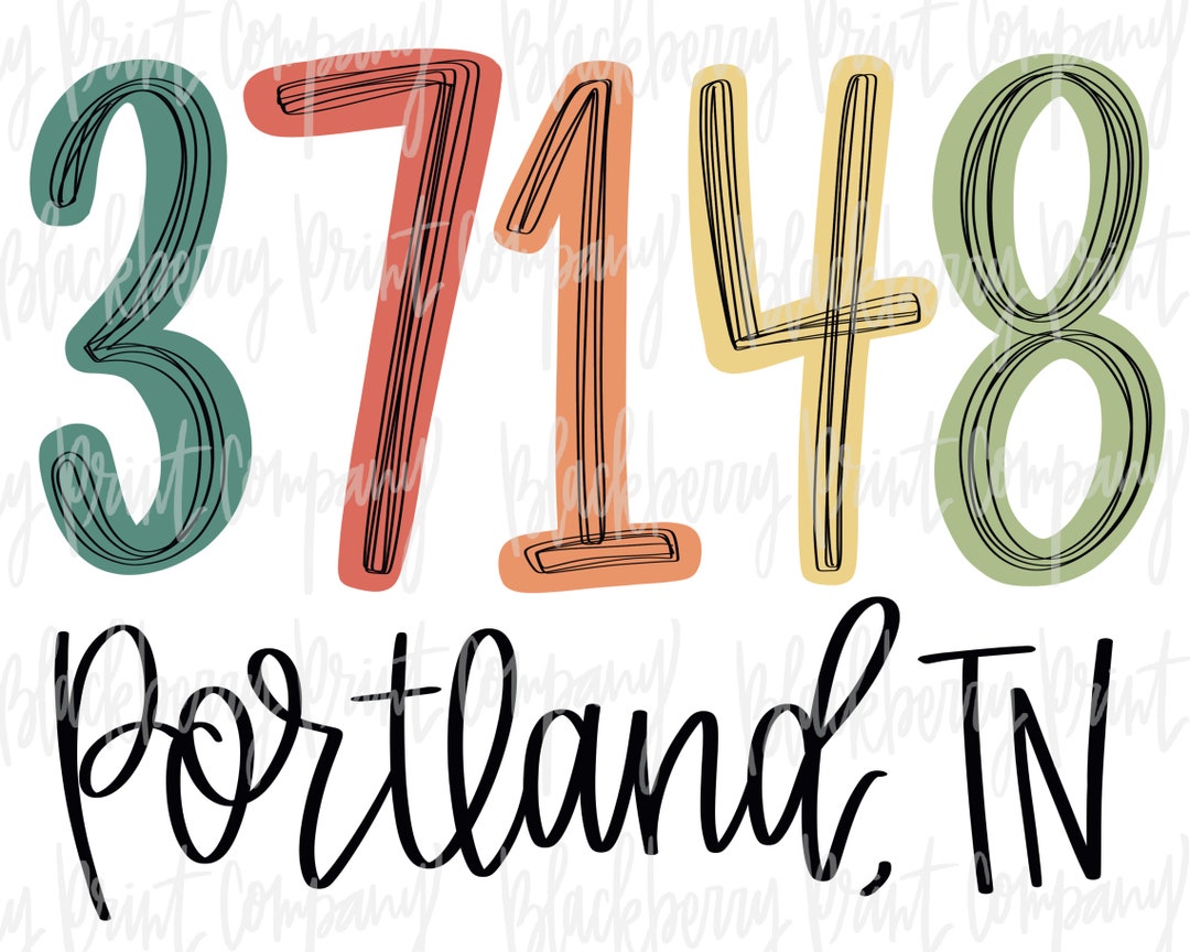 37148 Portland TN PNG Sublimation Printable - Etsy