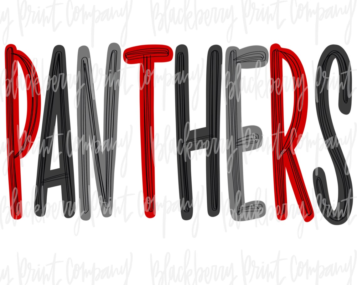 Panthers Red and Blackpng Sublimation Printable Digital - Etsy