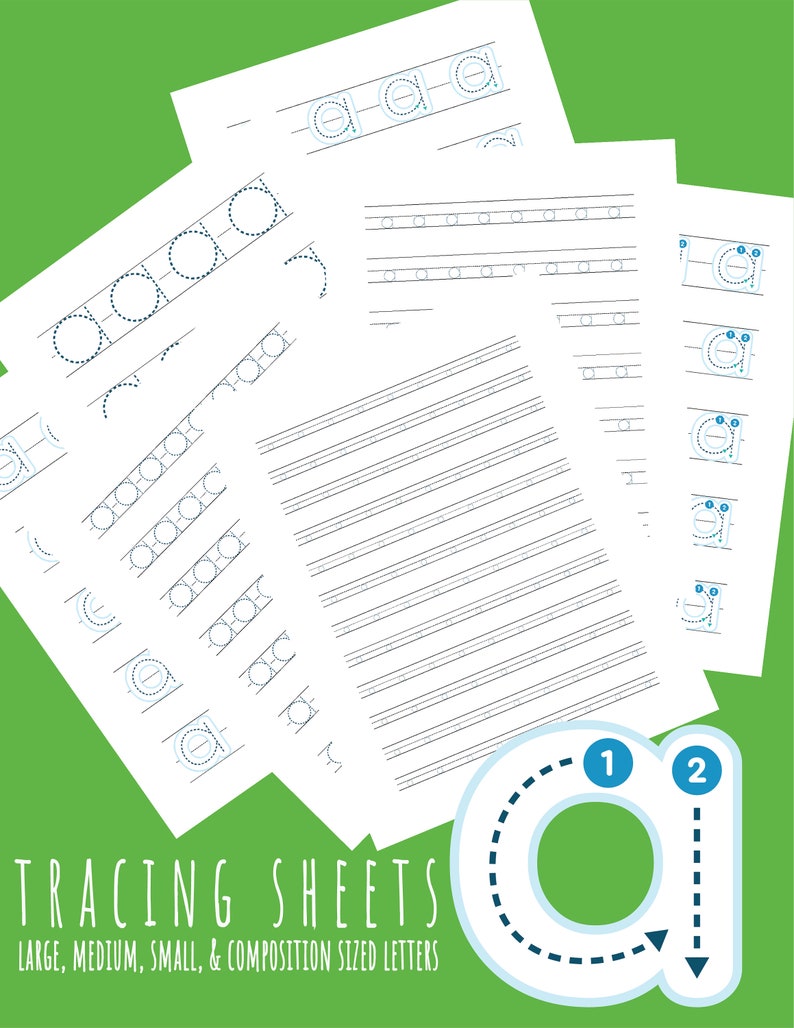 Letter Tracing Printable - Letter A - Etsy