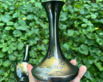 Vintage Japanese Bud Vase, Bamboo Design - Etsy