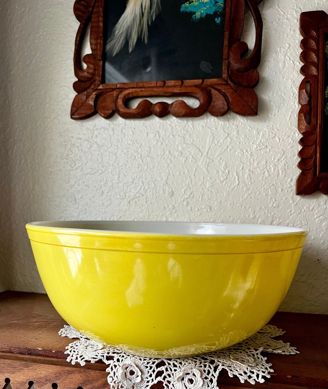 Vintage Yellow PYREX Mixing Bowl - Etsy