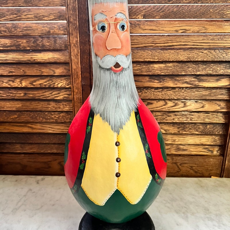 Santa Gourd - Etsy
