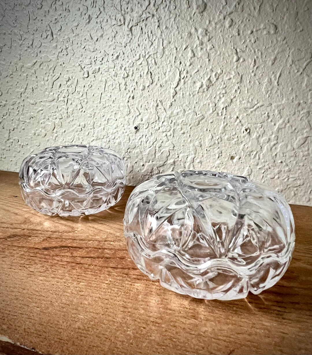 Vintage Crystal Star Cut Glass Trinket Box With Removable Lid - Etsy