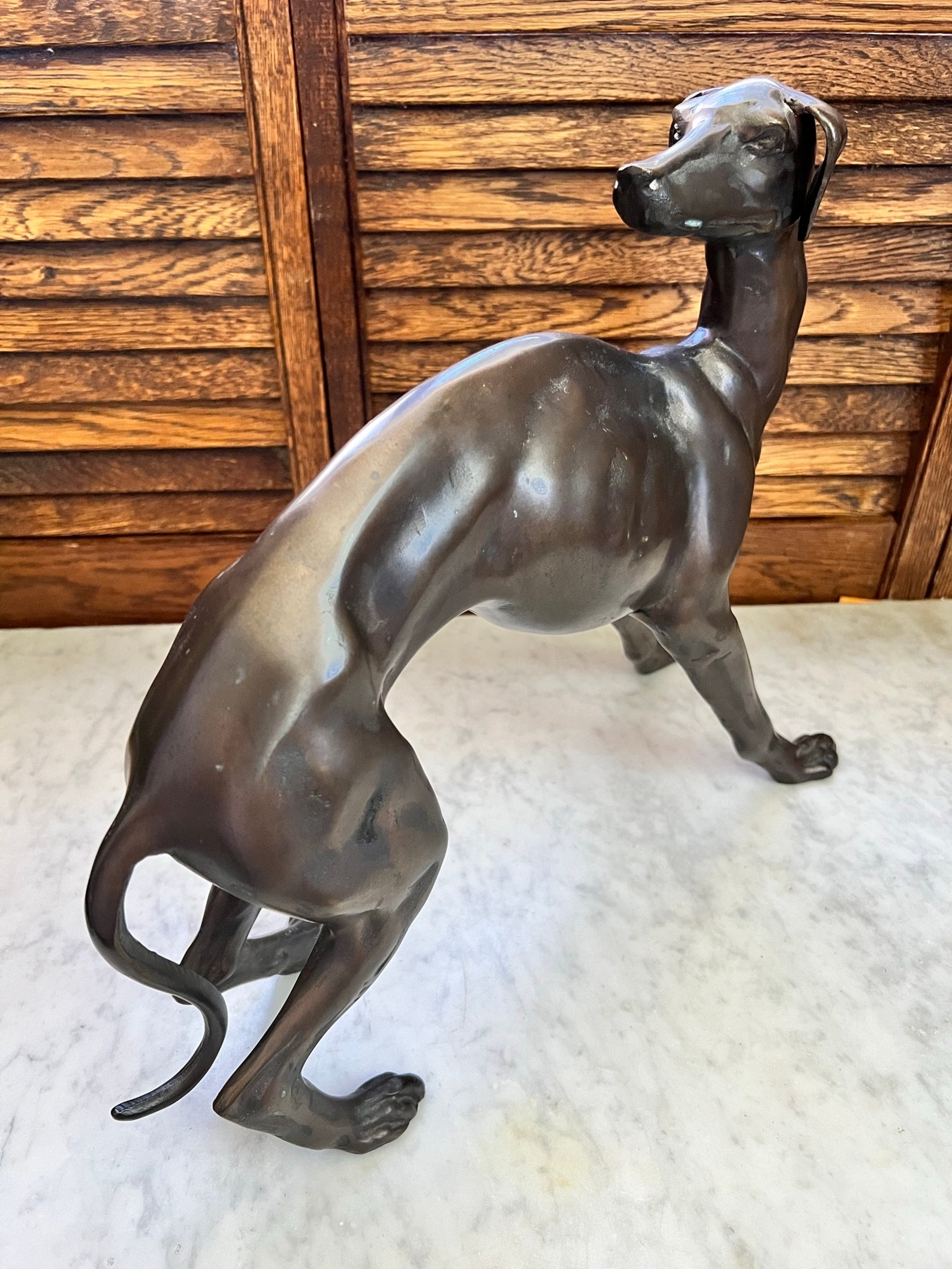 Bronze Whippet Statue - Etsy