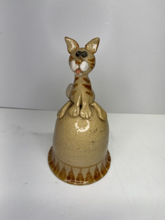 Ceramic Studio Cat Bell | Etsy