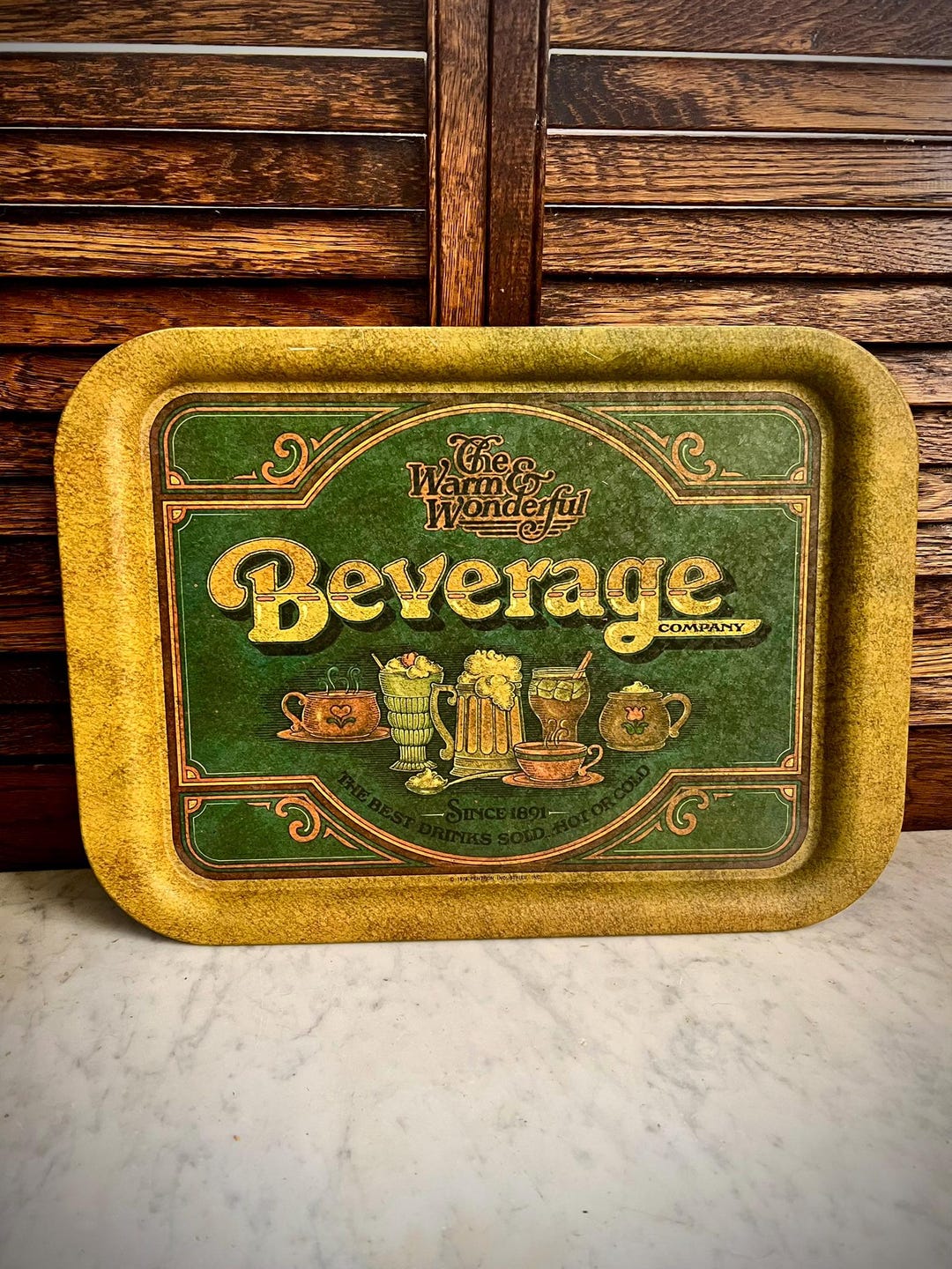Vintage 1970s Tin Beverages Tray – Retro Drink Serving Tray - Etsy