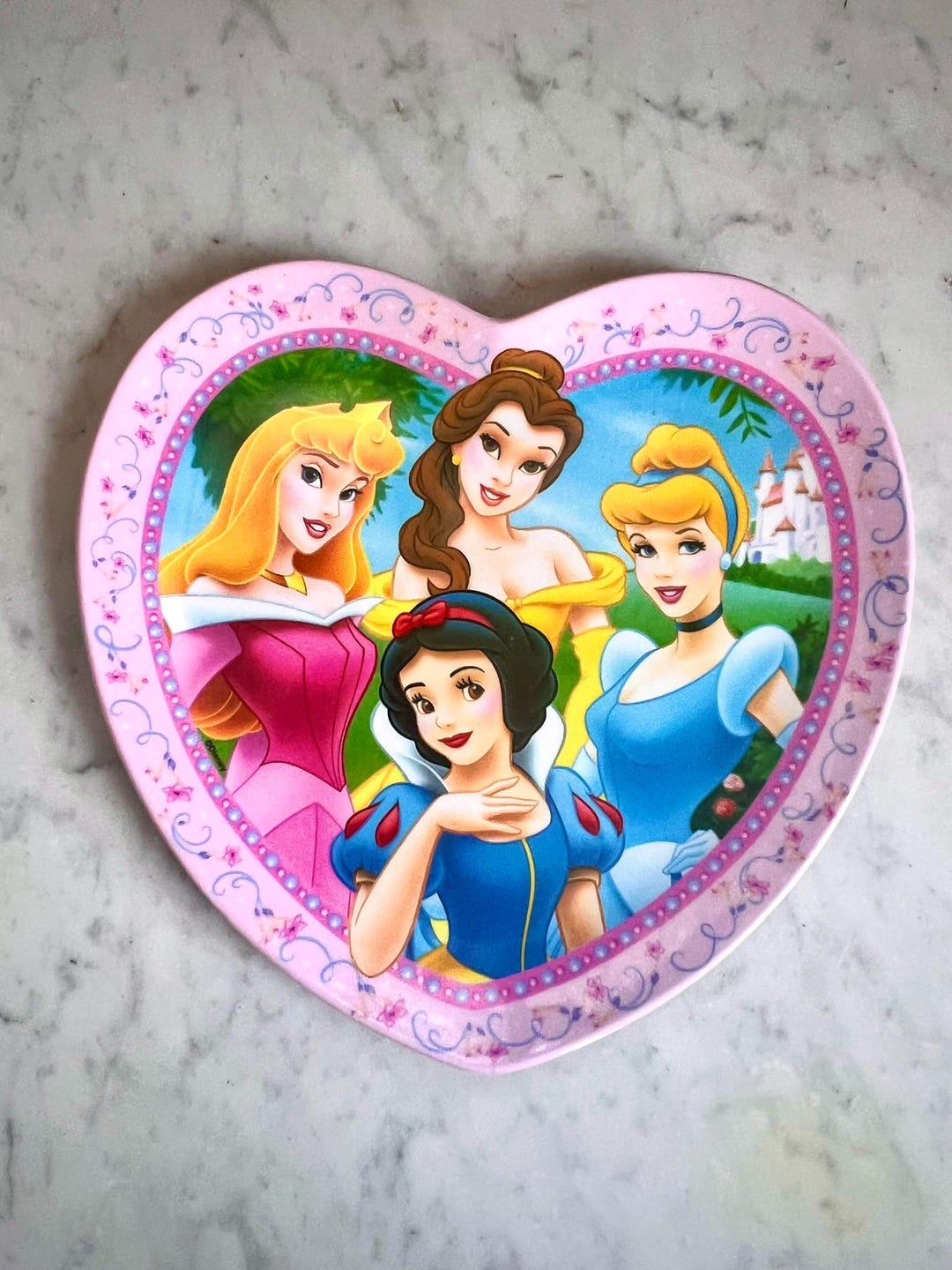 Vintage Disney Princess Heart-shaped Plate - Etsy