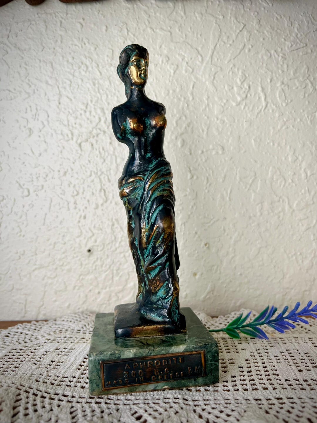 Vintage Aphrodite Bronze Statue Figurine 7" Made in Greece - Etsy