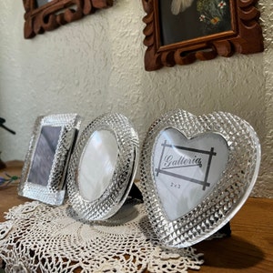 Vintage Set of Cut Clear Glass Photo Frame - Etsy