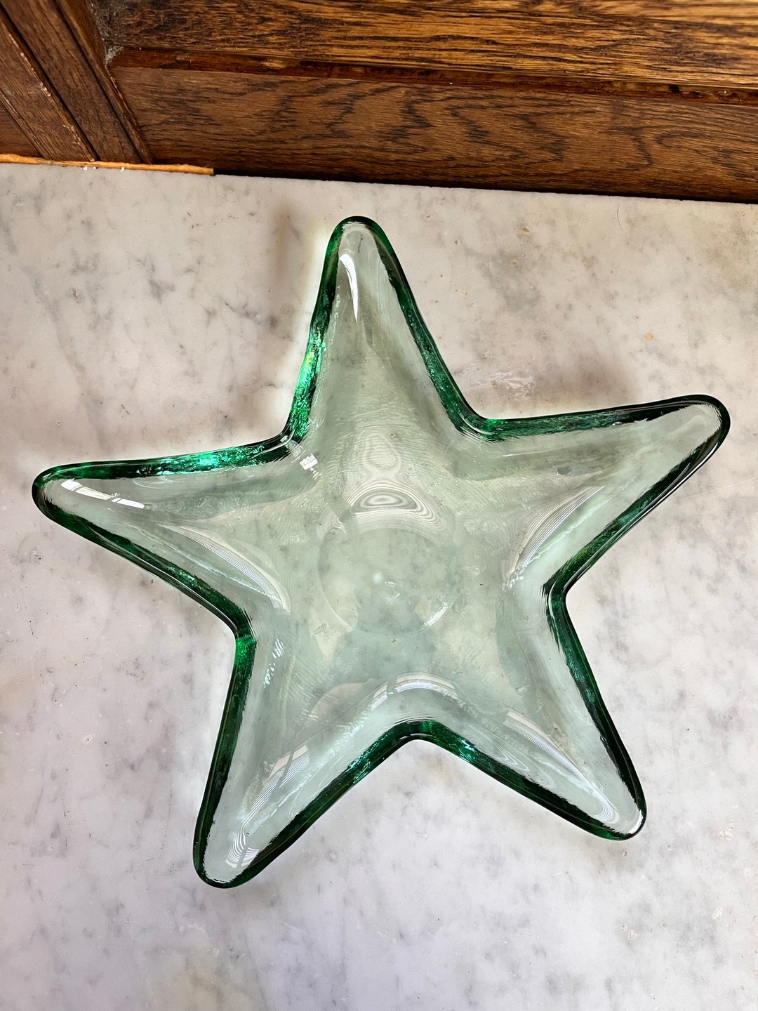 Recycled Glass Star Shaped Trinket Dish - Etsy