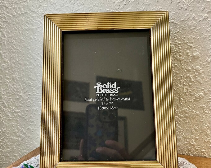 Vintage Solid Brass Picture Frame - Etsy