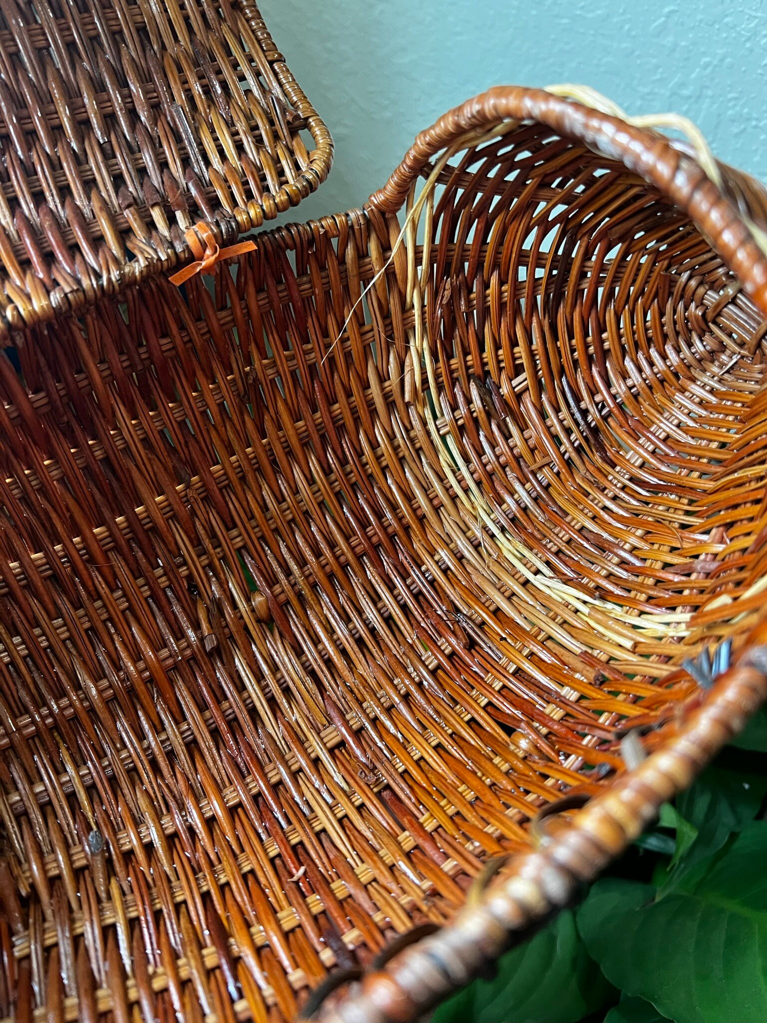 Vintage Football Shaped Rattan Basket - Etsy