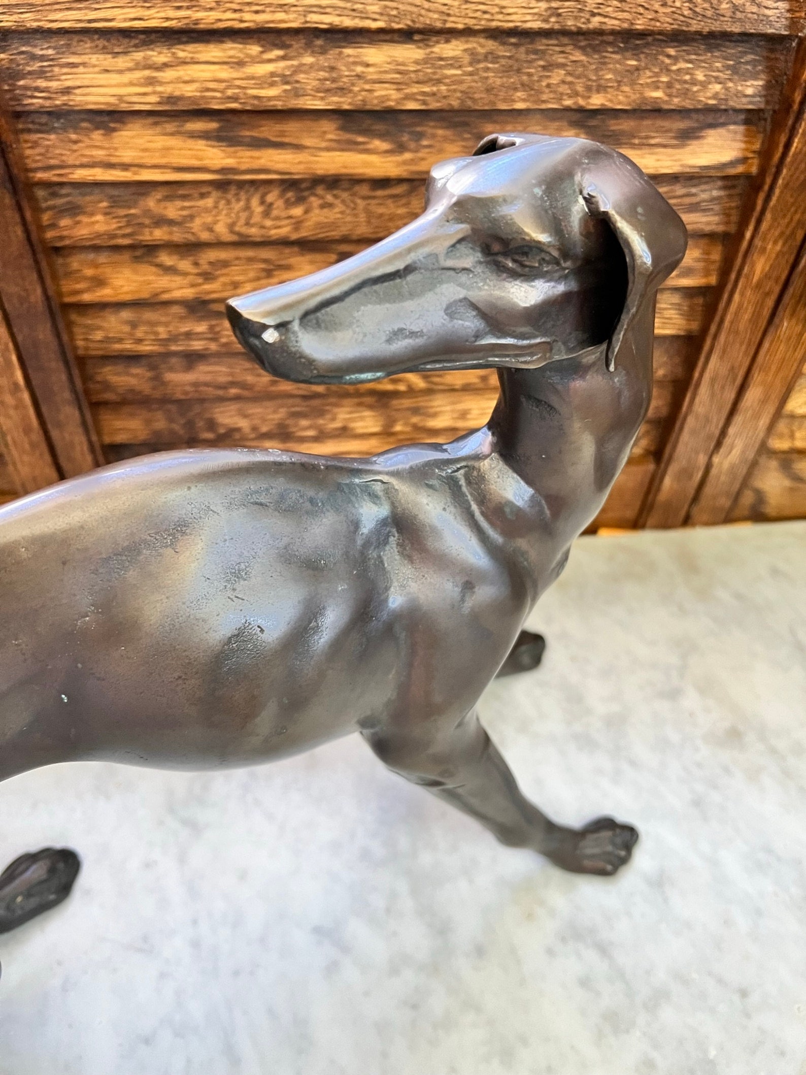 Bronze Whippet Statue - Etsy