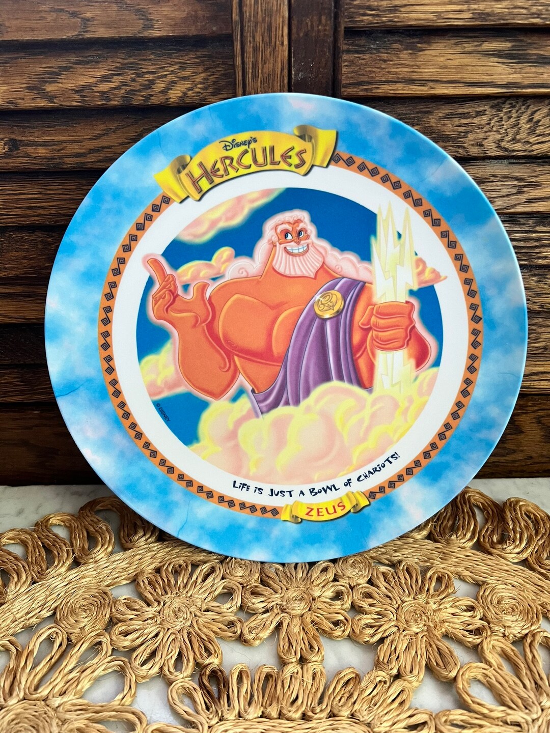 Zeus Disney Hercules Mcdonald's Melamine Plate Greek God Collector's ... Zeus Disney Hercules Mcdonald's Melamine Plate Greek God Collector's ...