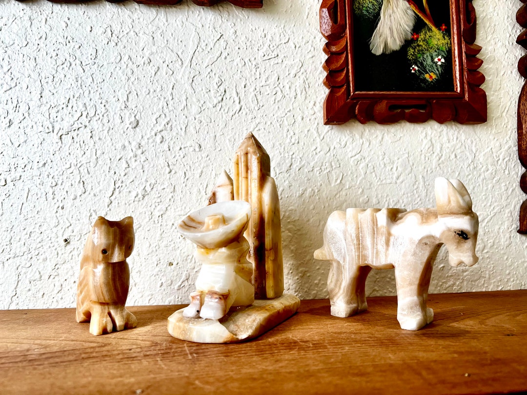 Onyx Stone Figurines Set (3) - Etsy