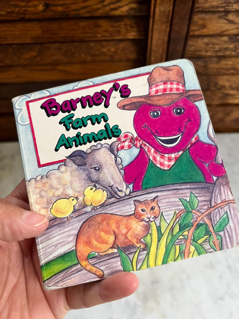 Barney’s Farm Animals – Vintage 1993 Board Book - Etsy