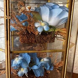 Vintage Mini Curio Cabinet With Butterflies/flowers - Etsy