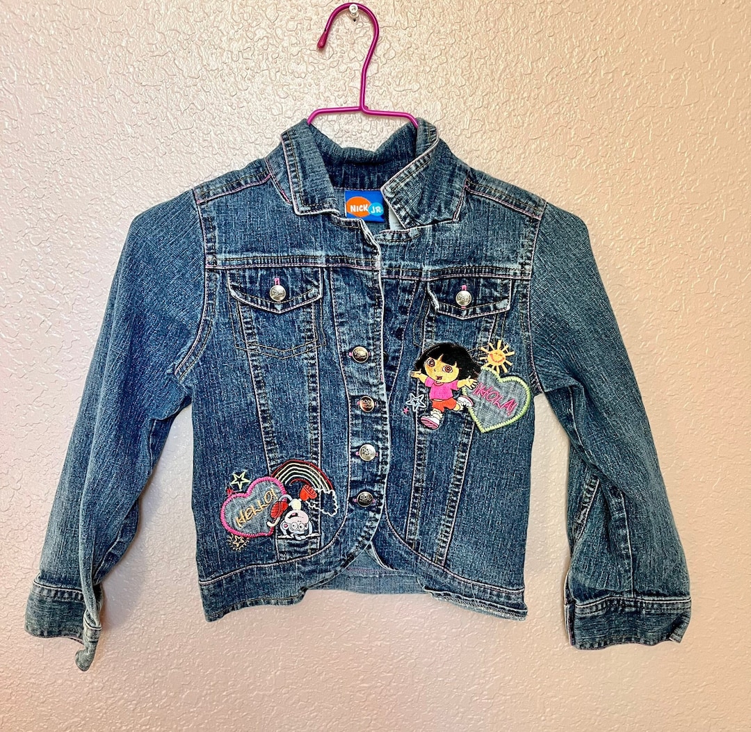 Vintage Dora the Explorer Nick Jr. Denim Jacket Size 6 - Etsy