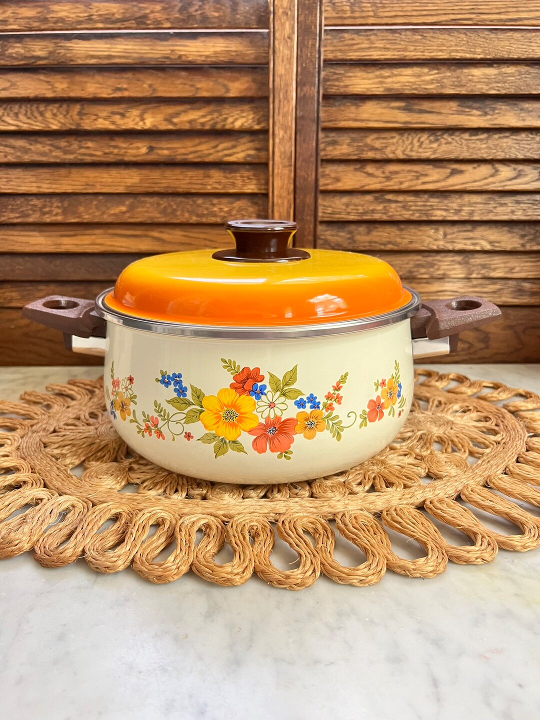 Vintage JMP Sweet Flowers 5 Quart Pot From Late 1970s/early 1980s - Etsy
