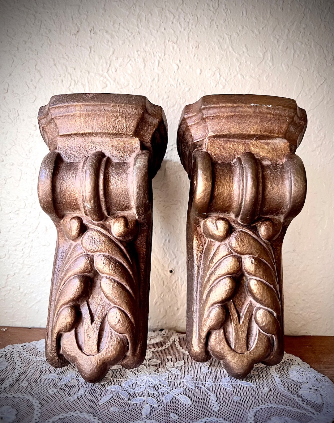 Vintage Carved Terra-cotta Corbels - Etsy