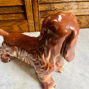 Vintage Ceramic Spaniel Dog Figurine, Sweet Face, Brown Red, 7 X 8 ...