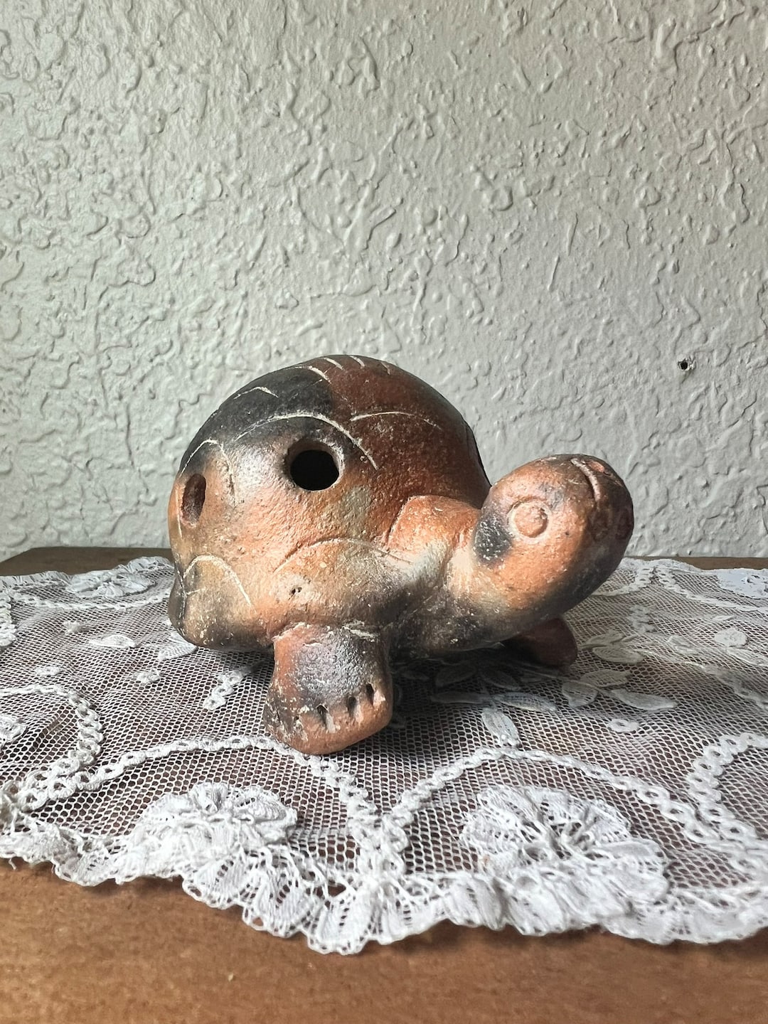 Red Clay Ceramic Folk Art Turtle Whistle Figurine - Etsy