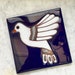 Hand Painted White Dove Tile Trivet - Etsy