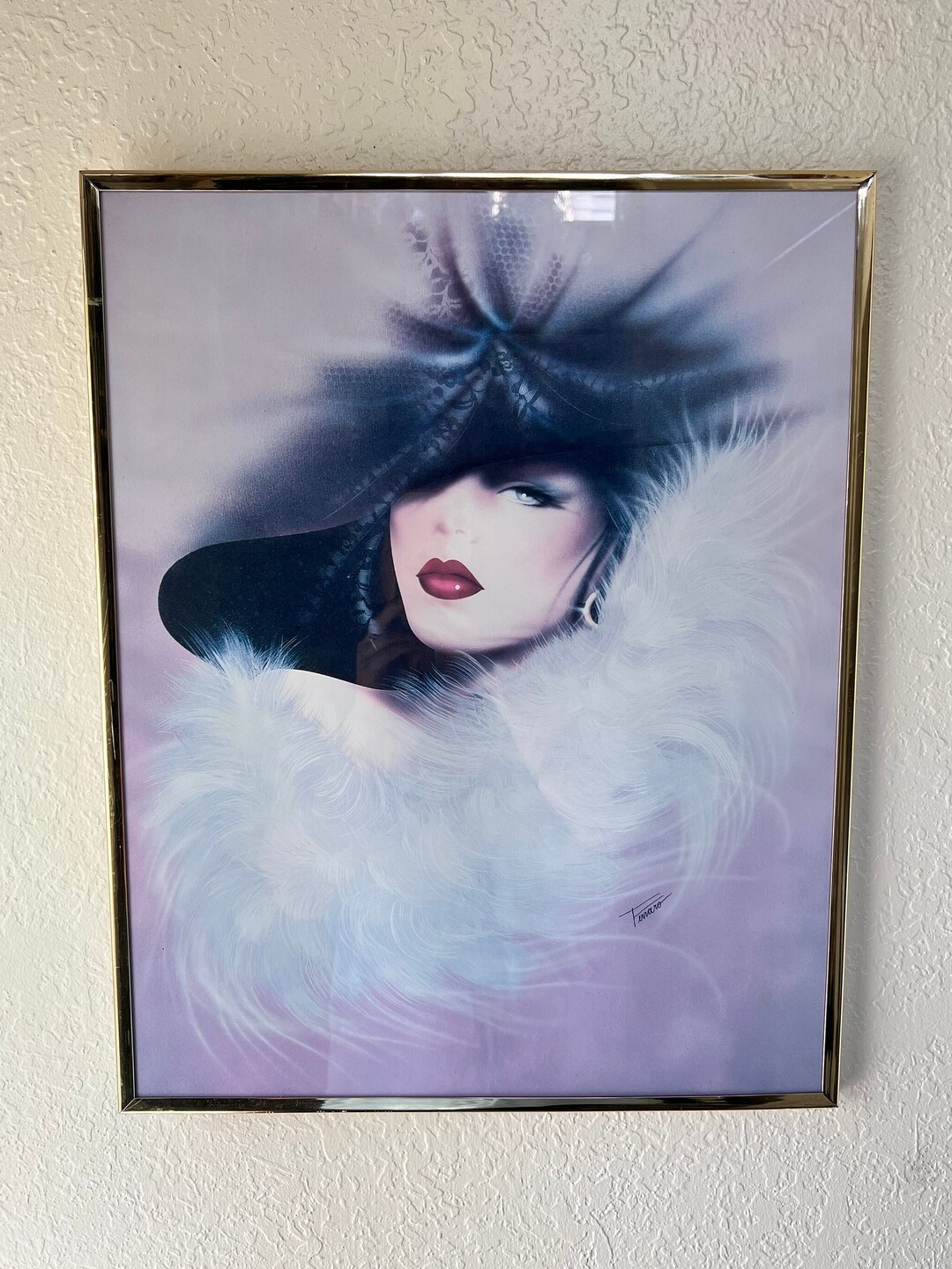 Vintage Ferraro Pop Art Glam Girl Frame - 80s/90s Serigraph - Etsy