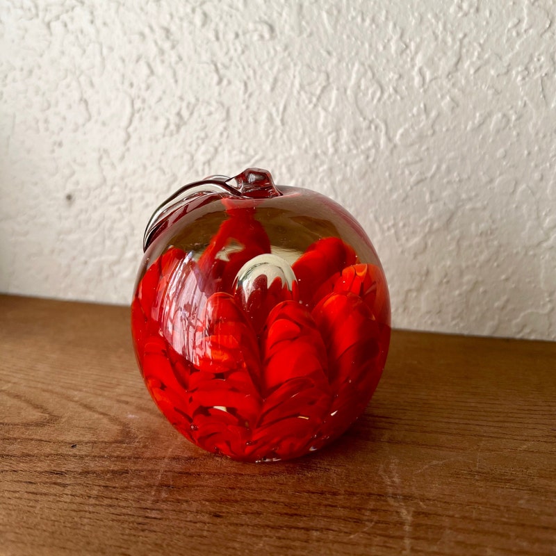 Vintage Glass Apples - Etsy