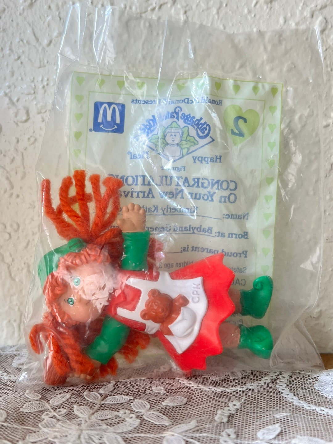 1994 Kimberly Katherine Santa's Helper Ornament Upcycled Cabbage Patch ...