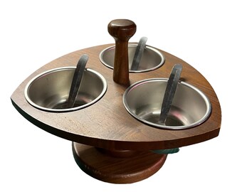 Vintage Kromex Mid-century Modern MCM Chrome Carousel 2 Condiment ...