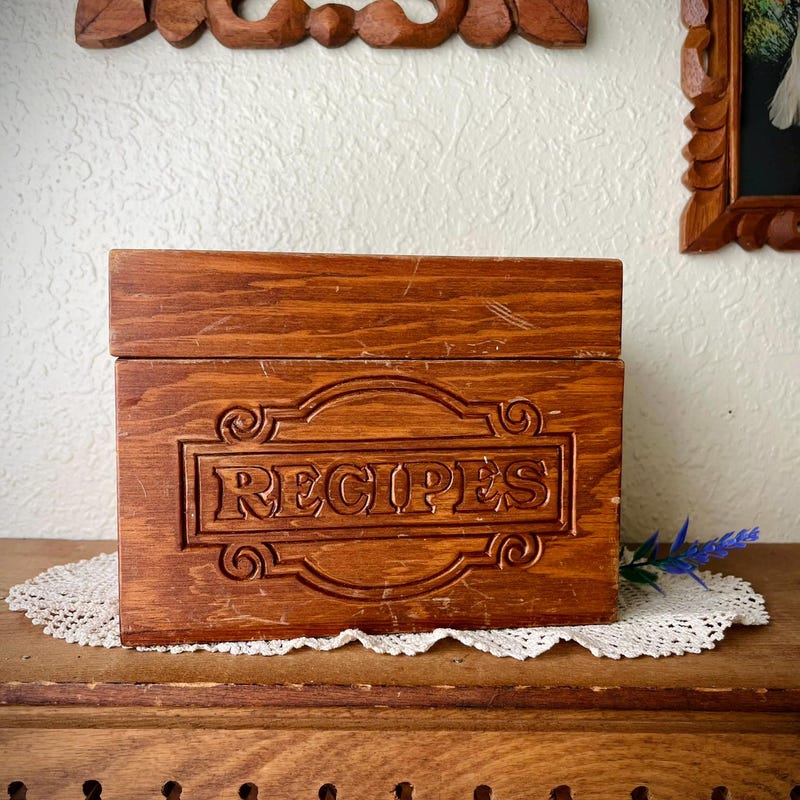 Vintage Recipe Box - Etsy