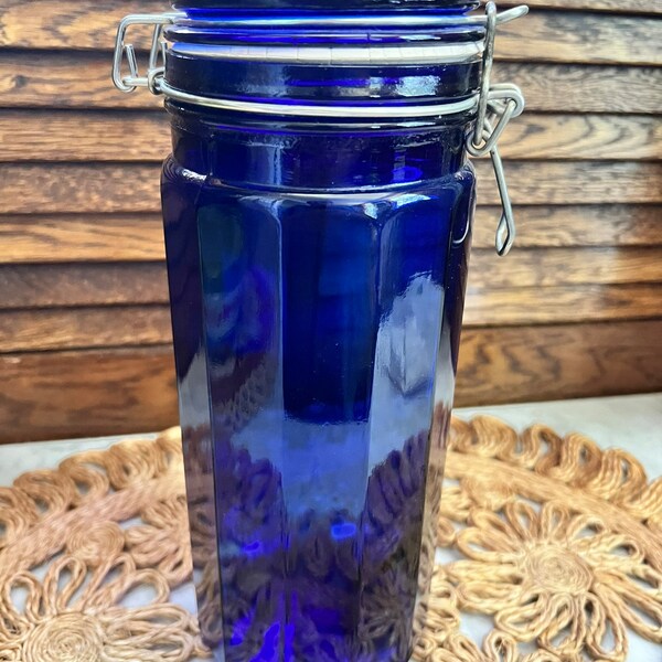 Cobalt Blue Jar - Etsy