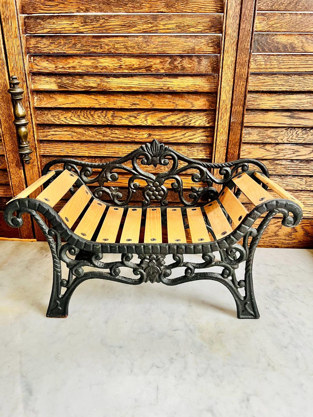 Miniature Wood and Iron Doll Bench – Heavy Quality – Vintage Decor - Etsy