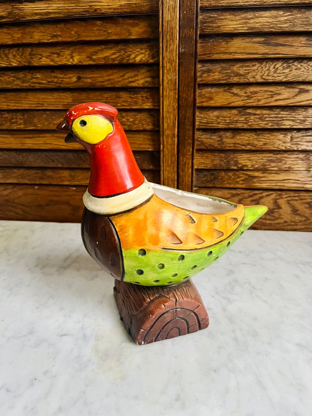 Vintage Lefton Exclusives Pheasant Ceramic Planter Vase #5009 - Etsy