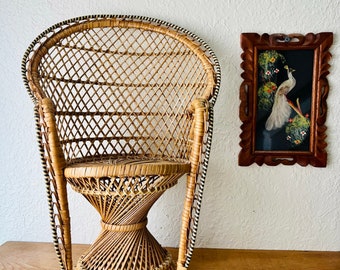Vintage Mini Wicker Chair - Etsy