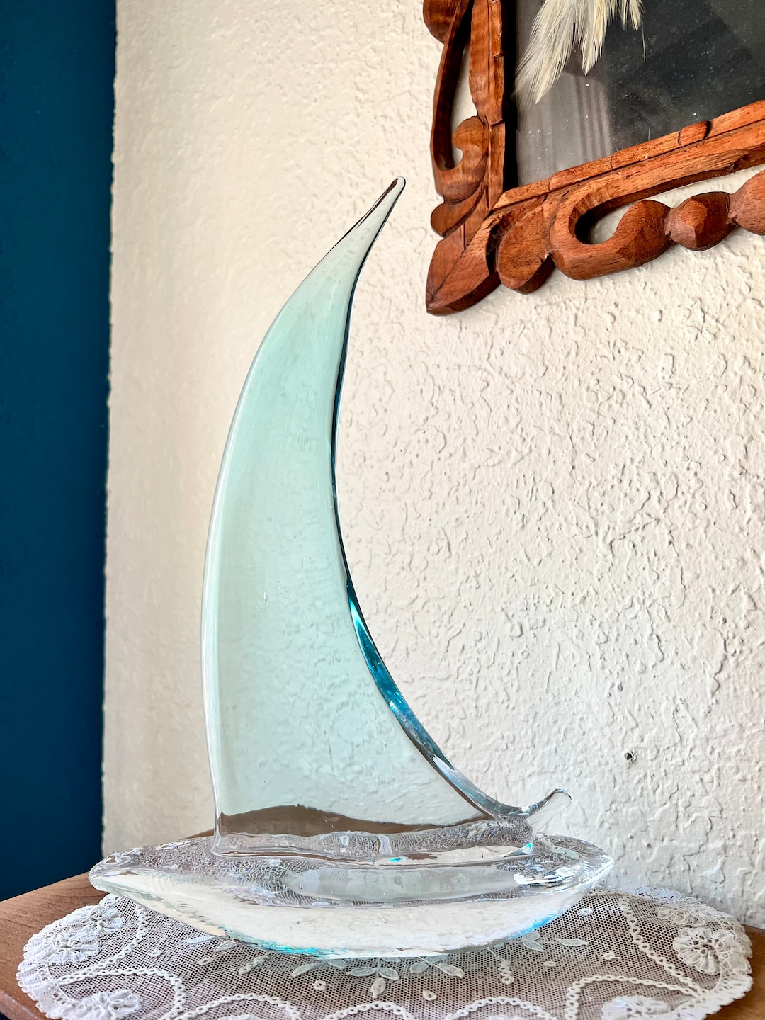 Murano Style Art Glass Sailboat - Etsy