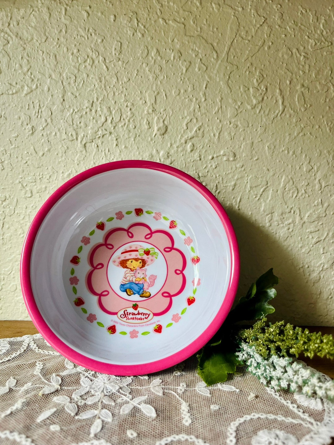Vintage 2004 Strawberry Shortcake Plastic Kids Bowl - Etsy