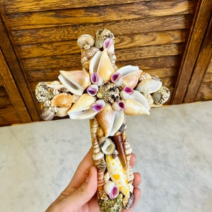 Vintage Handmade Seashell Cross - Etsy