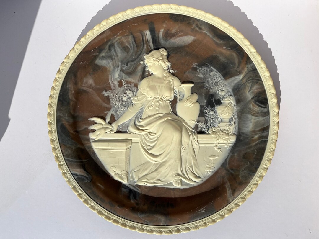 Roman Greek Goddess Aphrodite and Venus Wall Plaque 1978 Incolay Stone ...