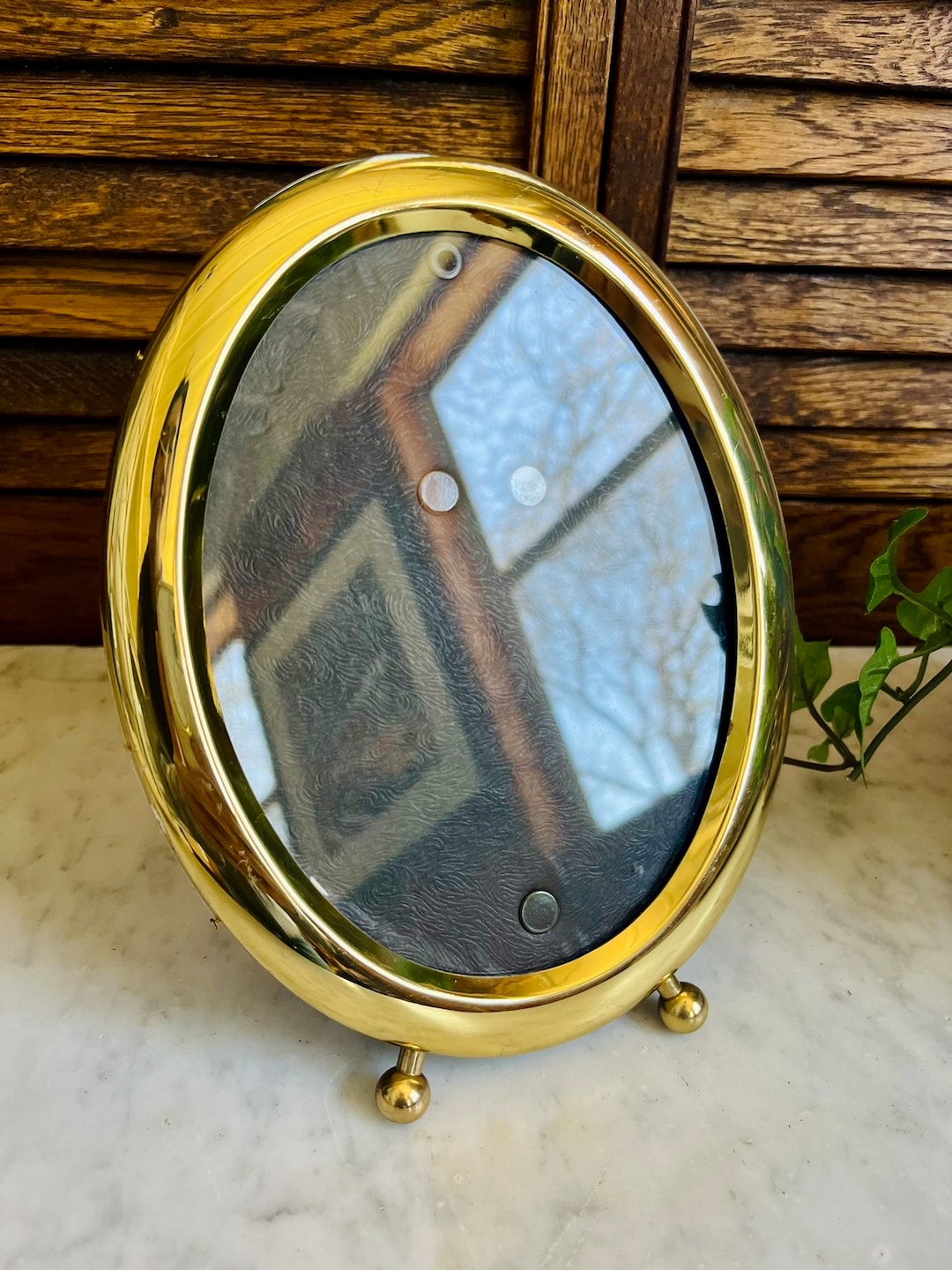 Vintage Oval Brass Picture Frame Holds 6x8 Photo 110 - Etsy