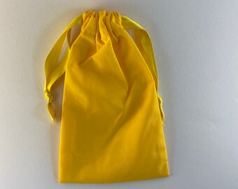 Yellow Drawstring Bag - Etsy