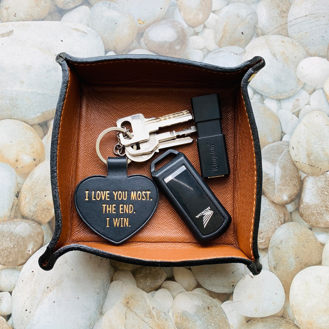 Leather Valet Tray Leather Tray for Keys Leather Tray for Men Women ...