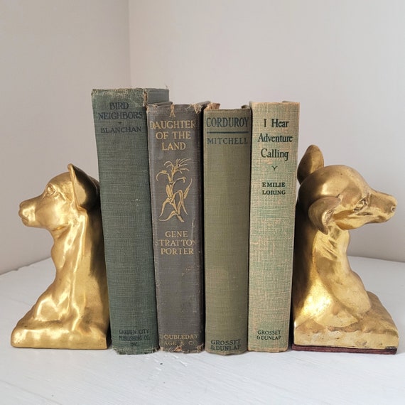 Vintage Green Book Stack Colorful Book Sets - Etsy