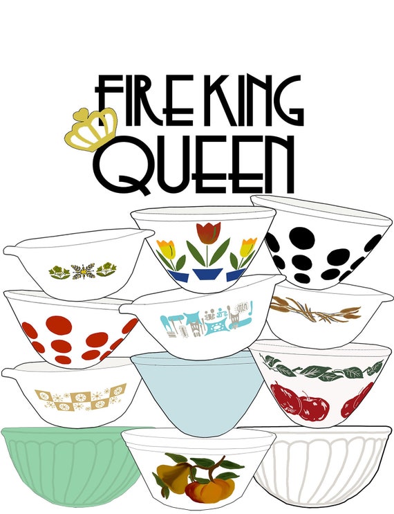 Fire King Queen Fire King Wall Art Printable Instant - Etsy