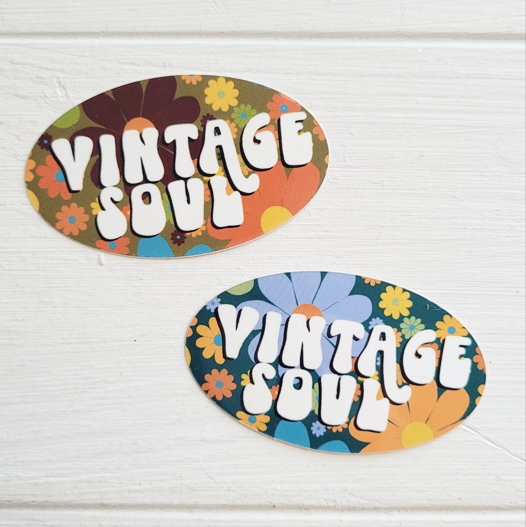 Retro Vintage Soul Sticker, Your Choice of Color, 70s Inspired Colors ...