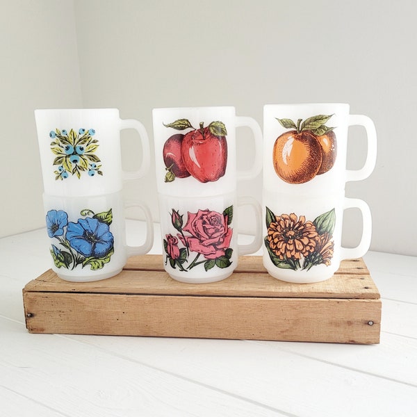 Milk Glass Mugs - Etsy
