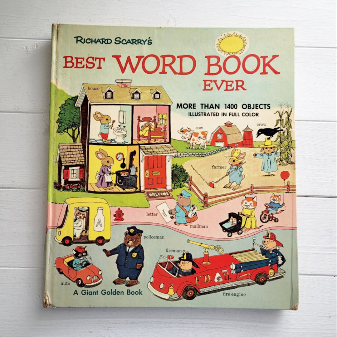 Richard Scarry's Best Word Book Ever. 1975 Random House Publishing - Etsy