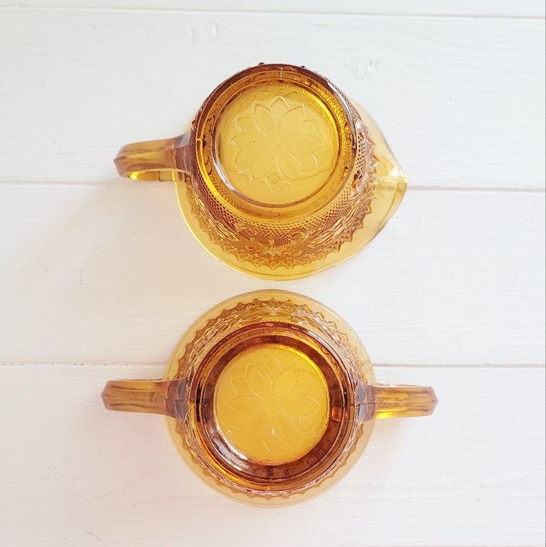 Amber Indiana Glass Tiara Sandwich Sugar and Creamer Set - Etsy