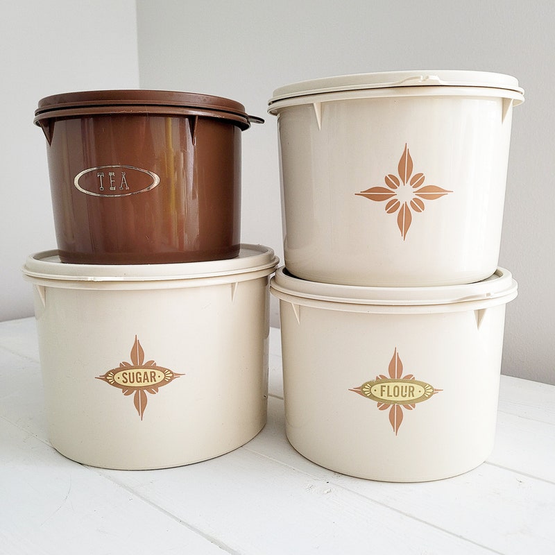 Vintage Tupperware Canisters - Etsy